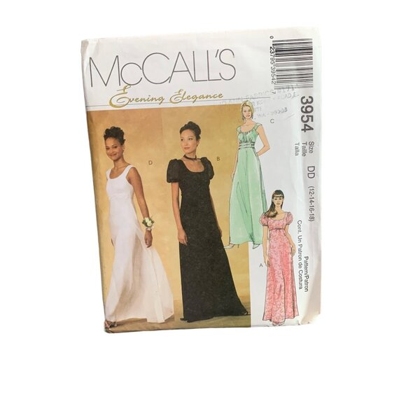 McCall's | Other | Mccalls Evening Elegance Pattern 3954 Size 216 Long ...
